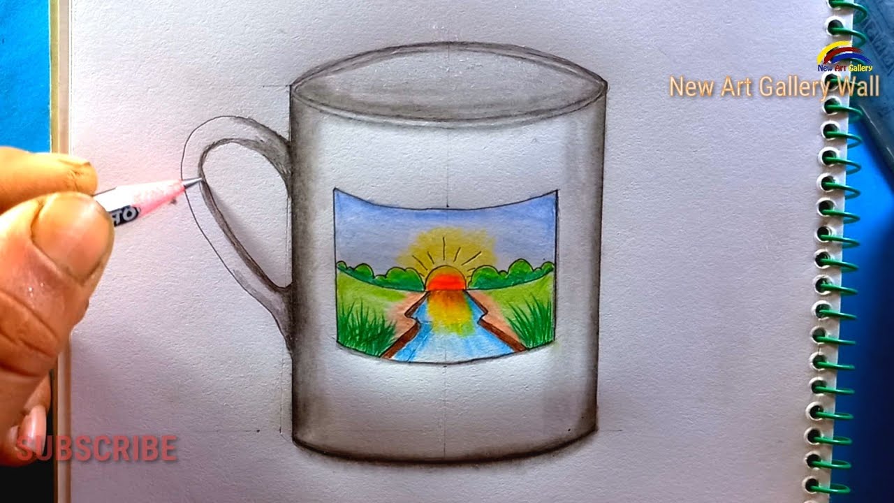 How to draw a Mug Step by step | Mug drawing tutorial 🍺 - YouTube