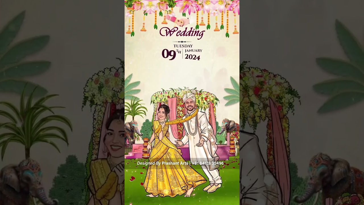 MRV-002 | Marathi Wedding Caricature Invitation Videos: A Modern Twist ...