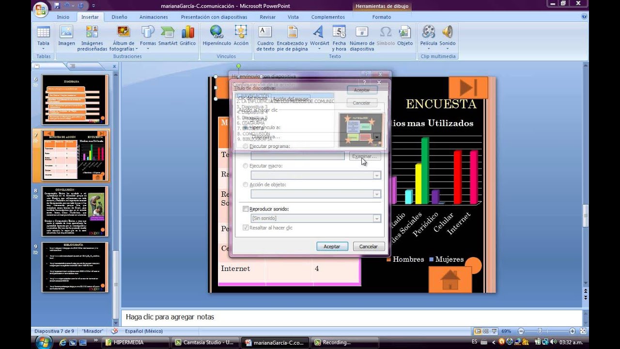 como usar los botones de accion en power point - YouTube