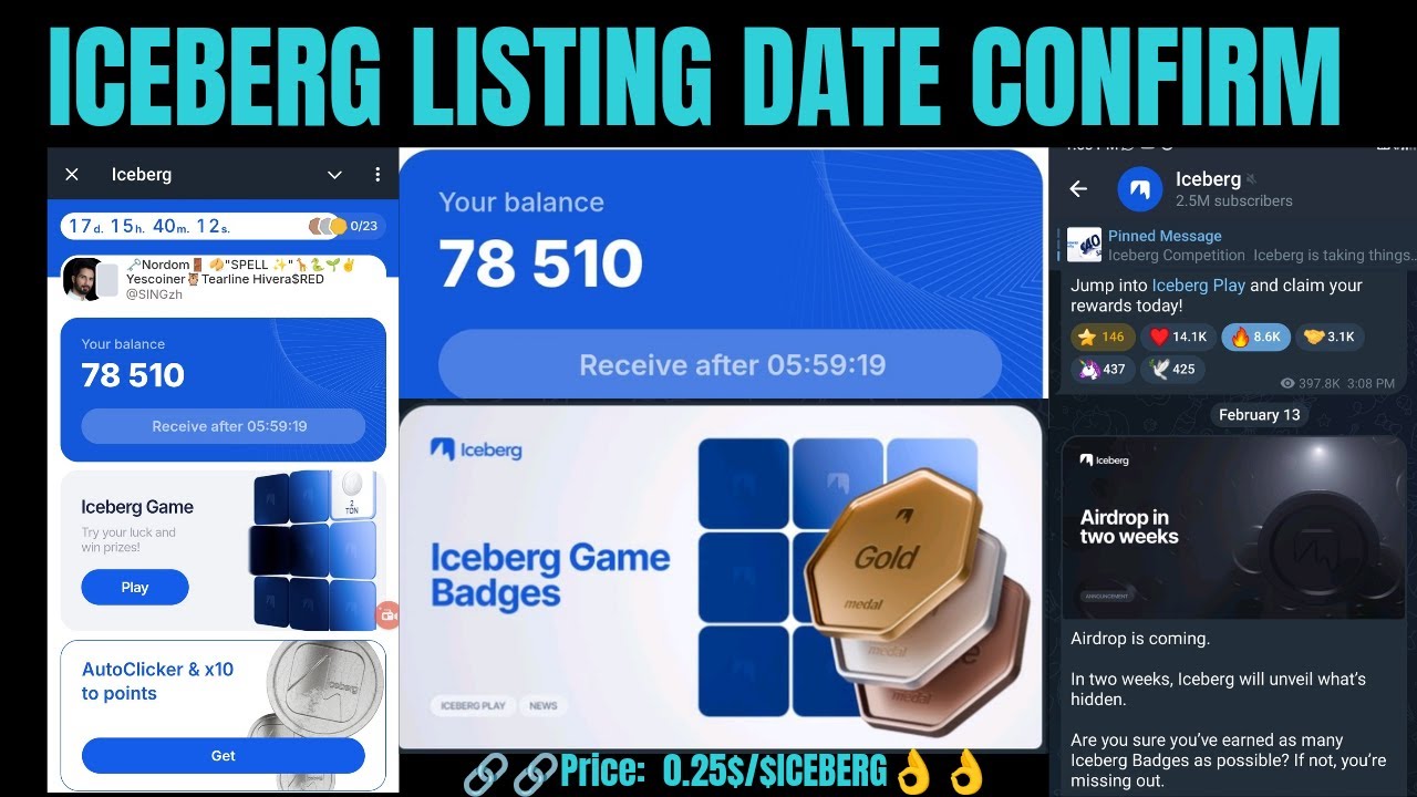 ICEBERG Listing date Confirm || IceBerg Token Withdrawal || ICEBERG ...