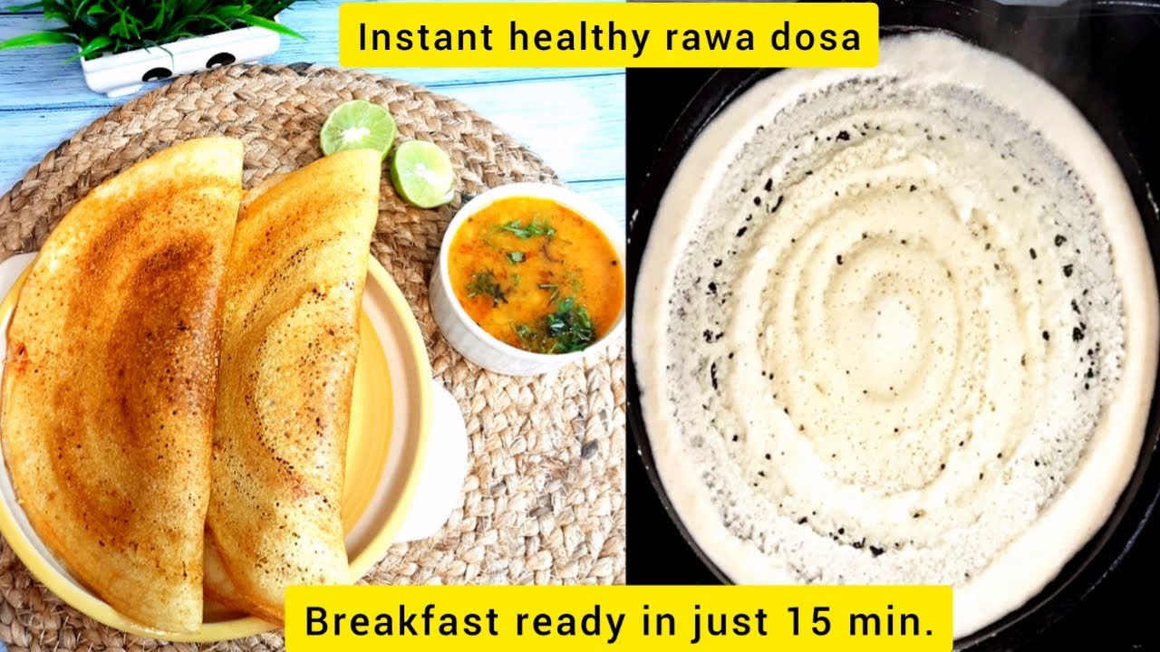 Instant rawa masala dosa recipe | perfect masala suji dosa 15 min ...