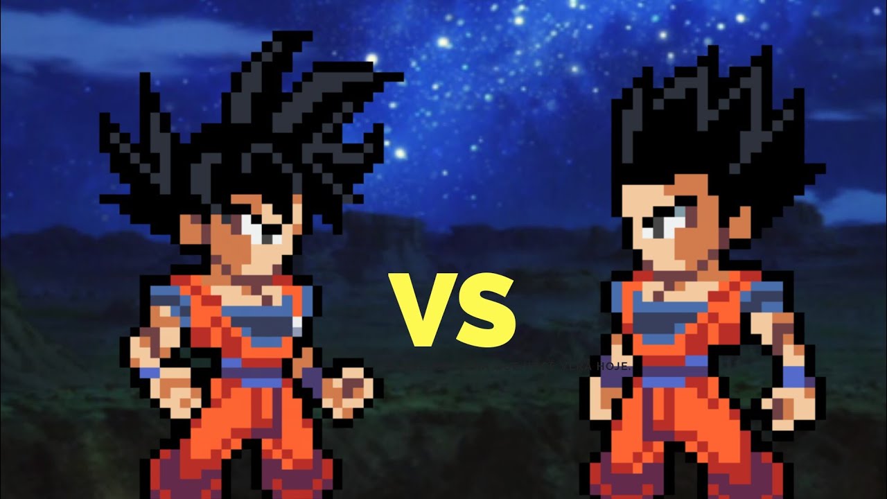 Goku vs gohan ( sprite animaçao ) - YouTube