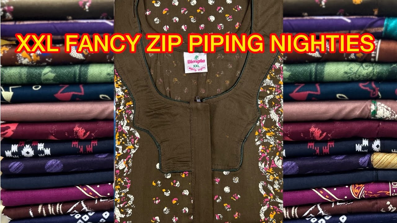 XXL FANCY ZIP NIGHTIES IN OFFER PRICE😍🔥 #cottonnightycollections # ...