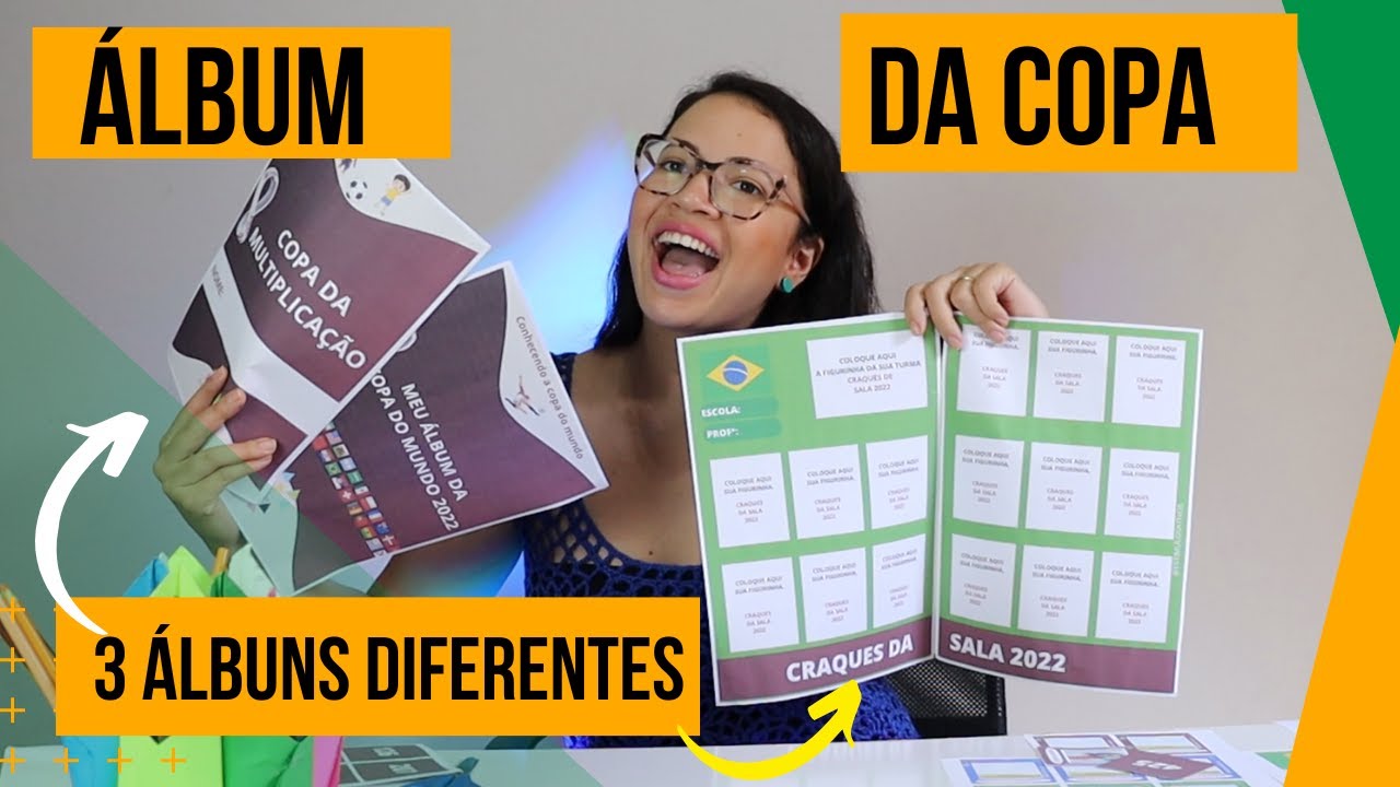 ÁLBUM DA COPA EDITÁVEL COM TRÊS TIPOS DE ÁLBUNS DIFERENTES - YouTube