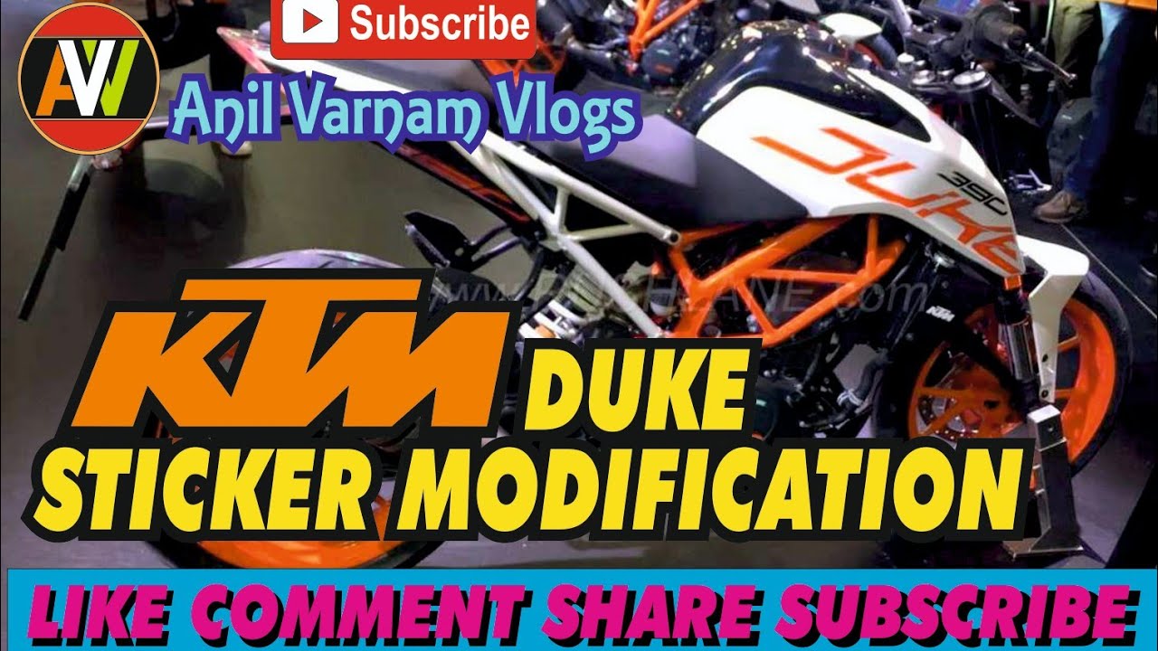 KTM Duke Sticker Works | Duke Modification | KTM Duke Graphics | - YouTube