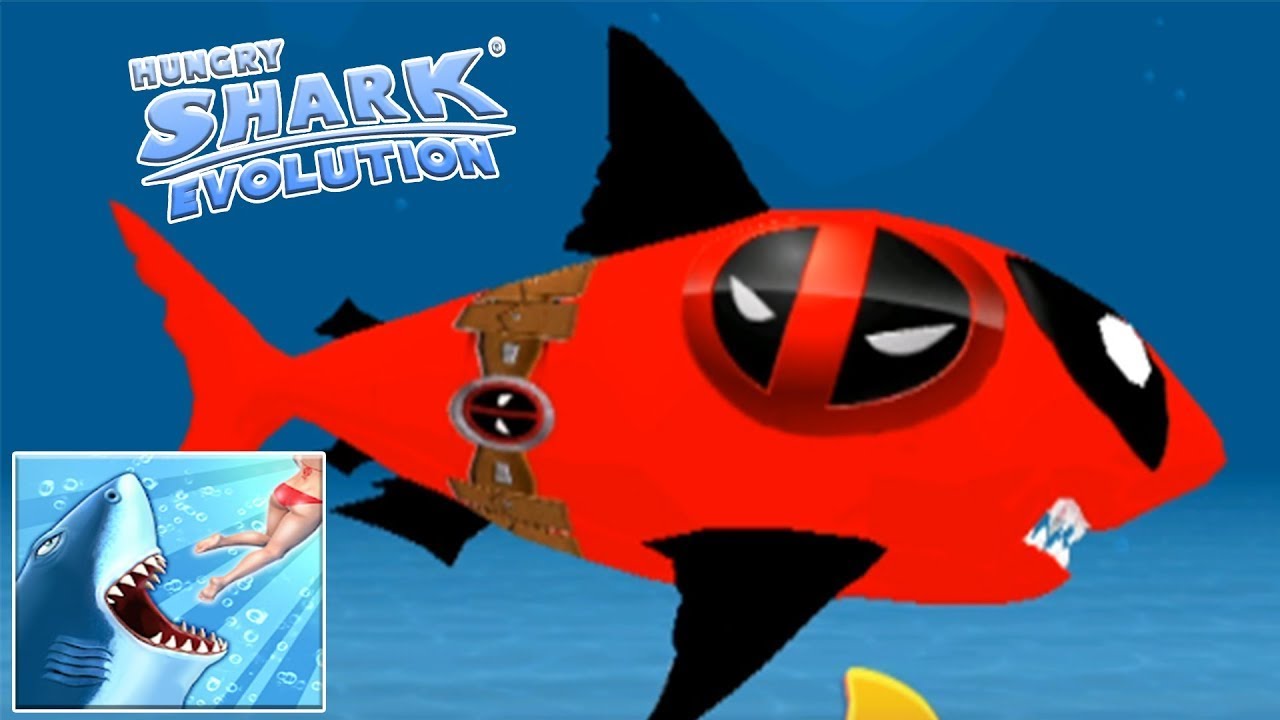 Hungry Shark Evolution - SuperHero Mod - MEGALODON DEADPOOL - All 23 ...