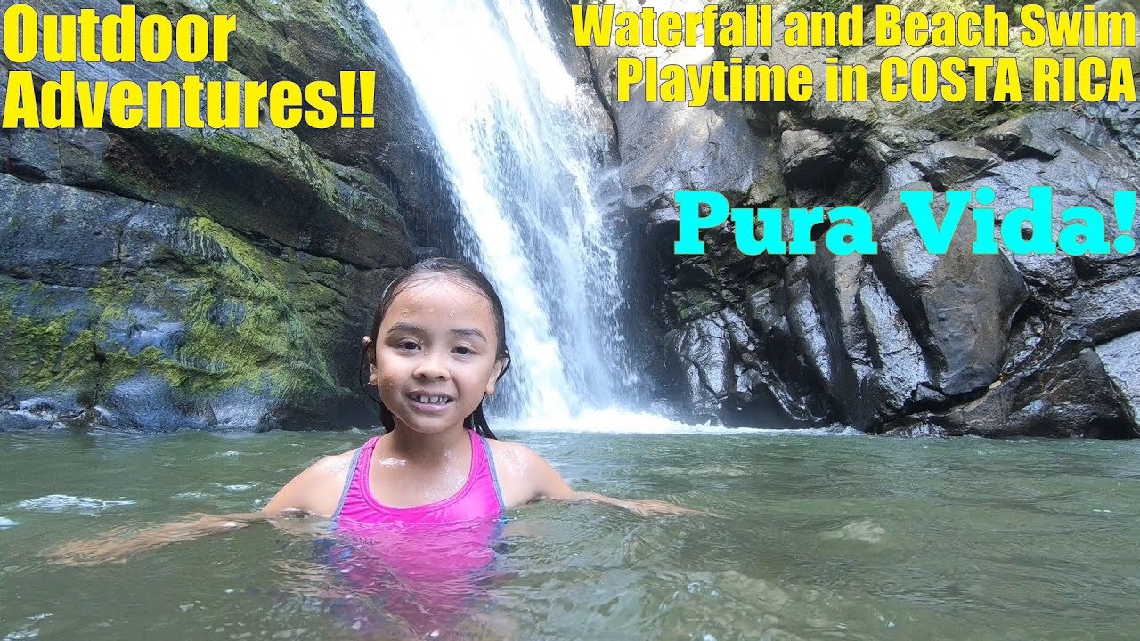 Family Outdoor Water Adventures! WATERFALL Swim and BEACH Playtime in ...