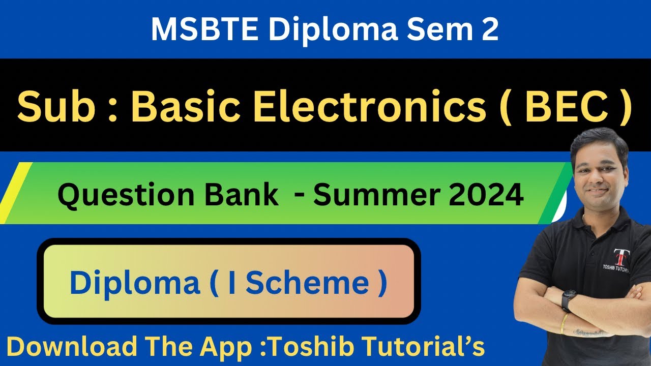 Basic Electronics (BEC) | IMP Questions | Semester 2 | MSBTE | I-Scheme ...