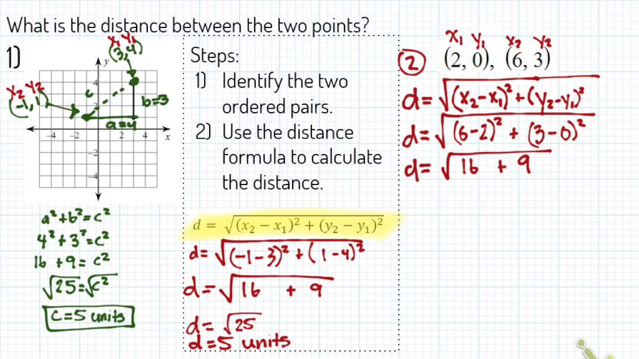 IM1 - Day 101 - Distance Formula (Coordinate Plane) 013017 - YouTube