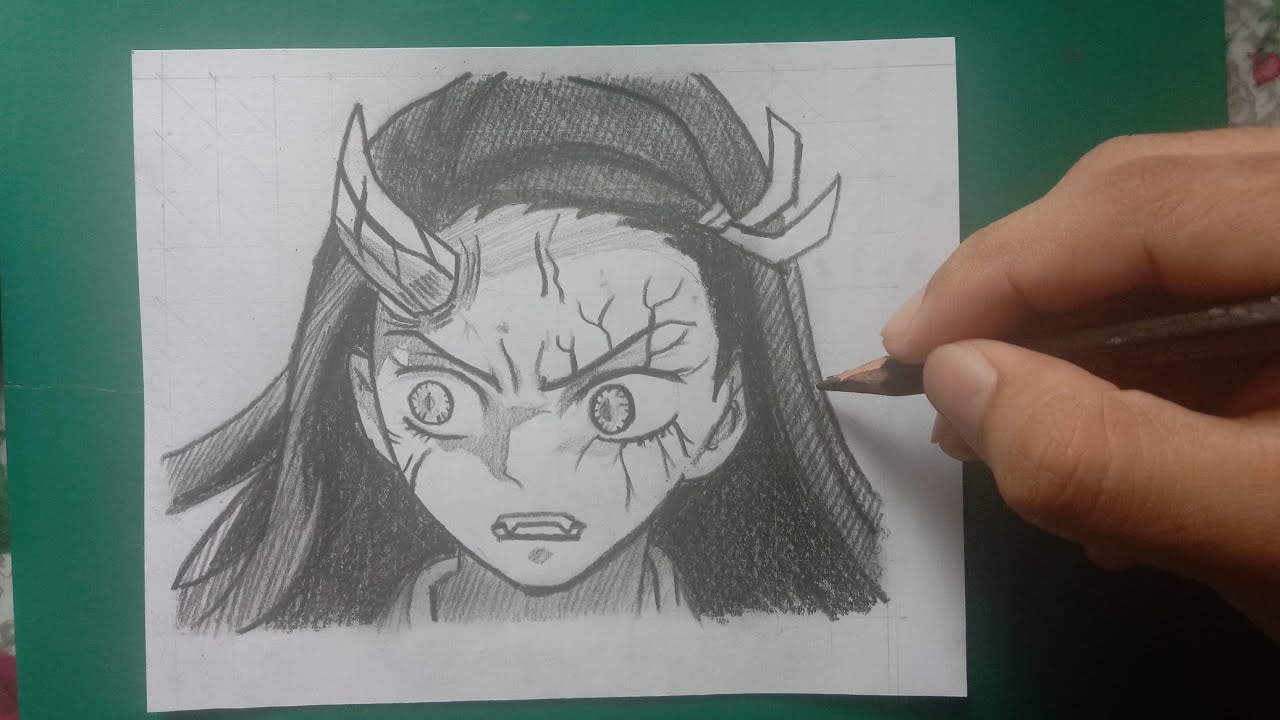 How to draw Nezuko Kamado | Drawing Nezuko Kamado | Demon Slayer ...