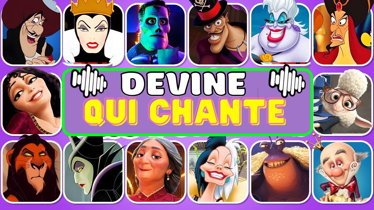 Devine le personnage Disney par sa chanson et sa voix 🎤🎙️🎶 Ursula, Ernesto de la Cruz, Tamatoa ...