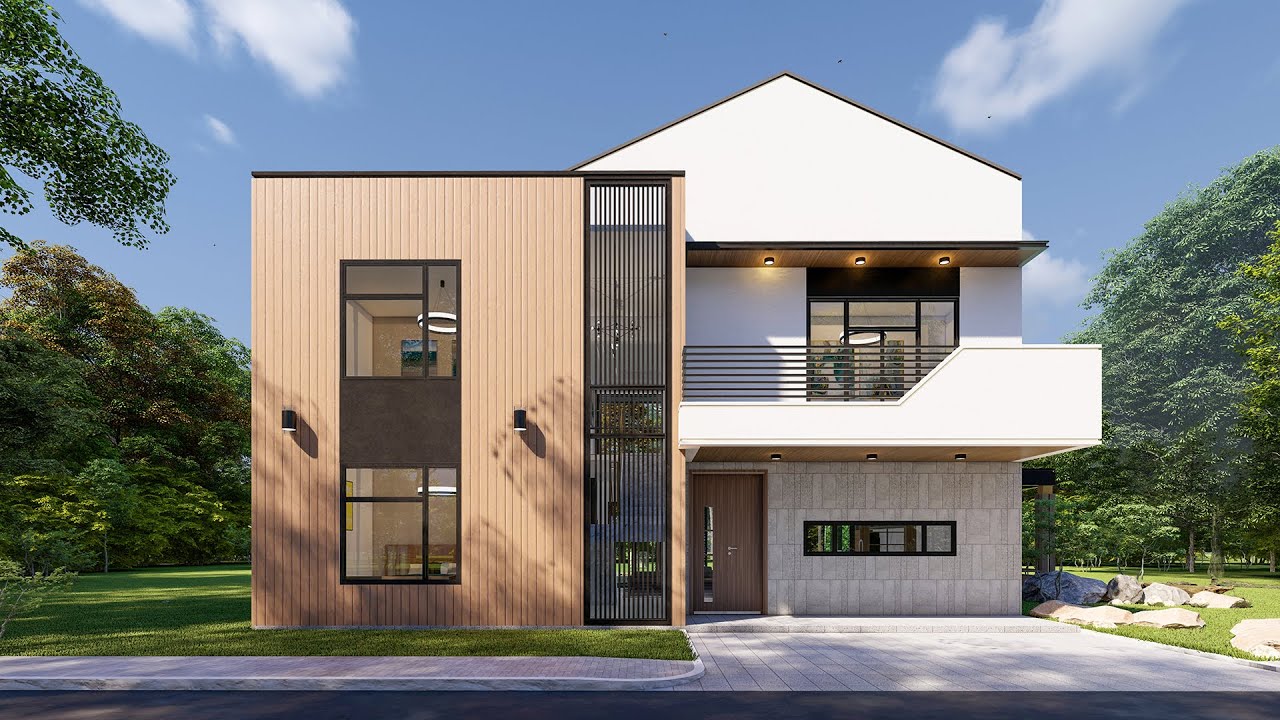 Low cost 2 storey house design 低成本二层住宅设计 - YouTube