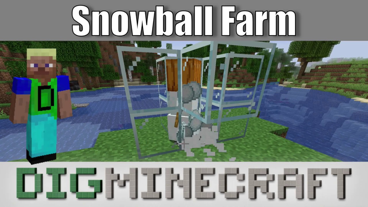 How to build a Snowball Farm in Minecraft - YouTube