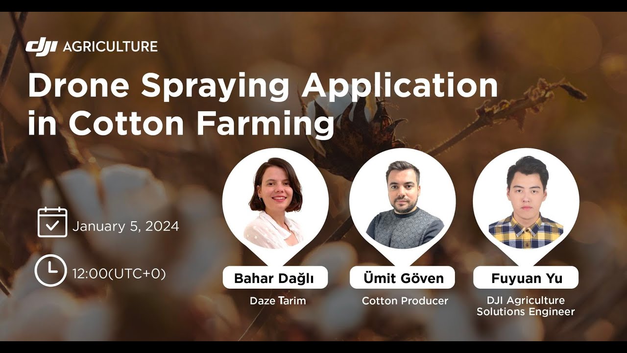 Drone Spraying Application in Cotton Farming | Agras Webinar - YouTube