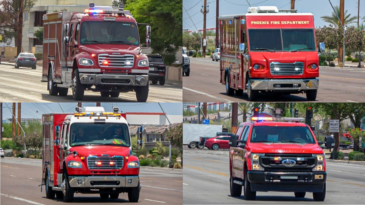 PHXFD. Battalion 3, Ladder Tender, Hazmat 4, & Heavy Tender 8 ...