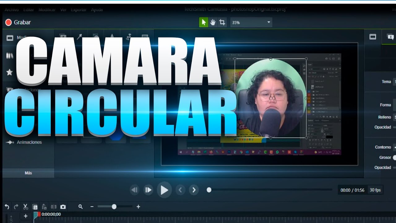 Cómo hacer un video circular con tu cámara web en Camtasia 2022 - YouTube