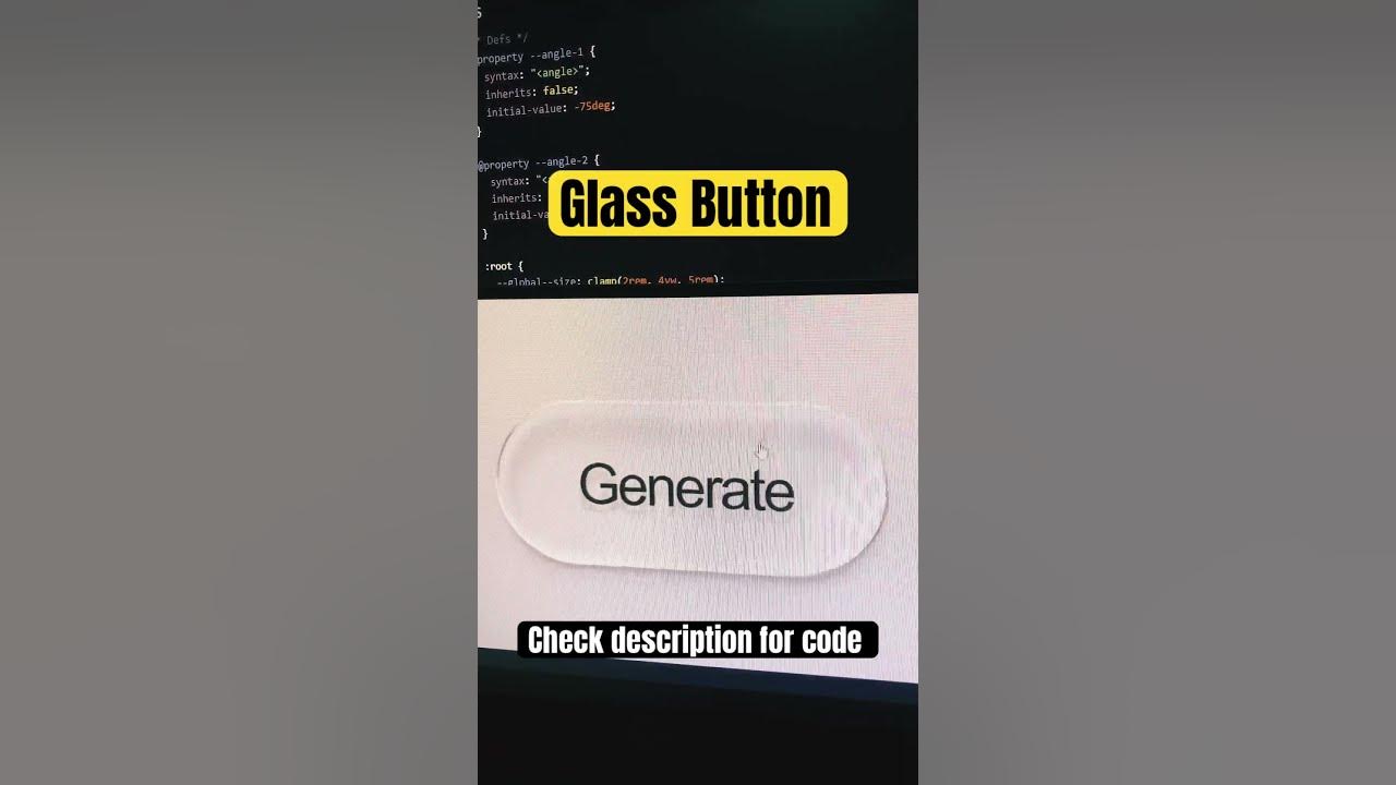 Glass Button | CSS Only #htmlcss #cssanimation #shorts - YouTube