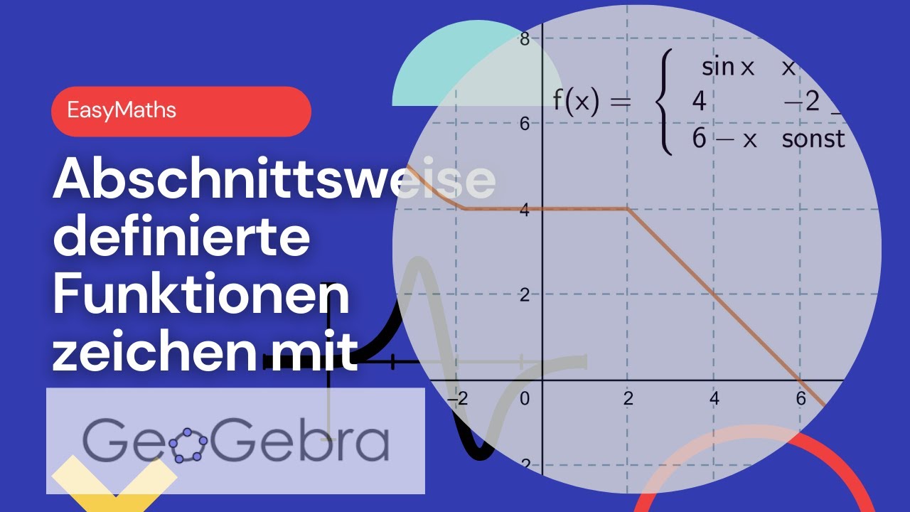 Stückweise/ abschnittsweise definierte Funktionen mit #GeoGebra - YouTube