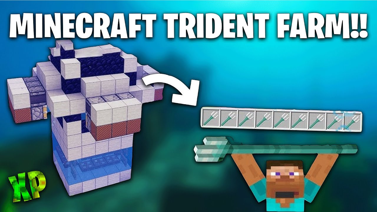 Minecraft Easy Drowned/Trident Farm - 1.16/1.15 - YouTube