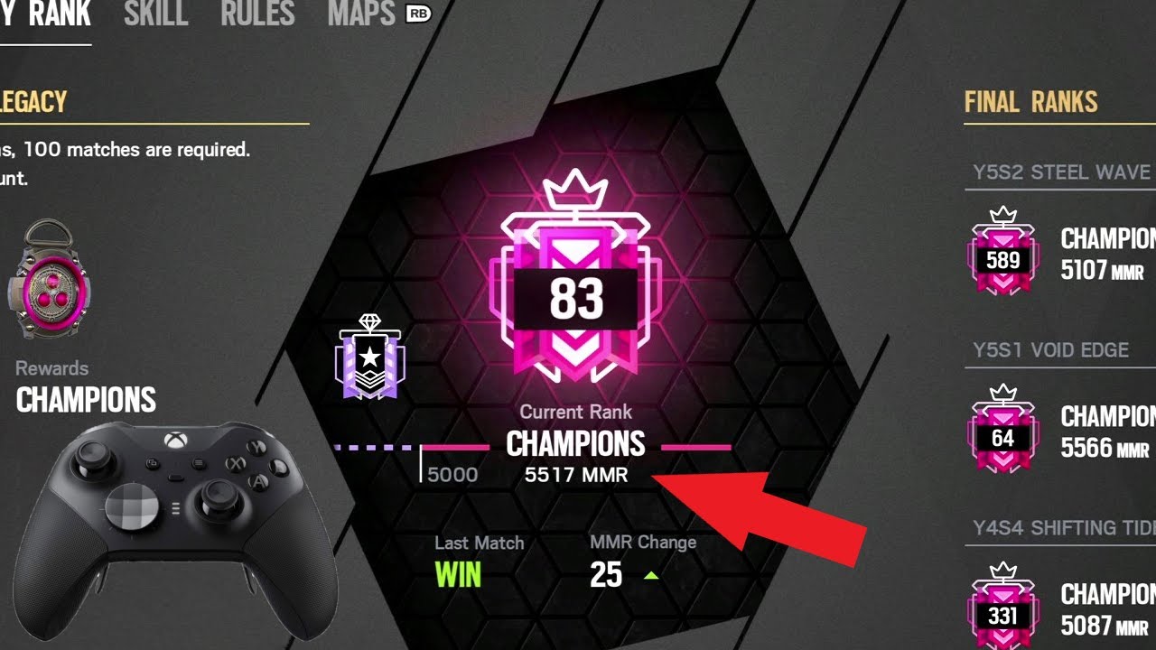 TOP 100 CONTROLLER CHAMPION!!! -Rainbow Six Siege: Console (Xbox ...