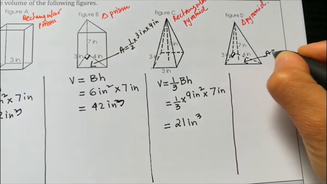 Tues May 5 Lesson 10.05 Volume of prisms & pyramids - YouTube