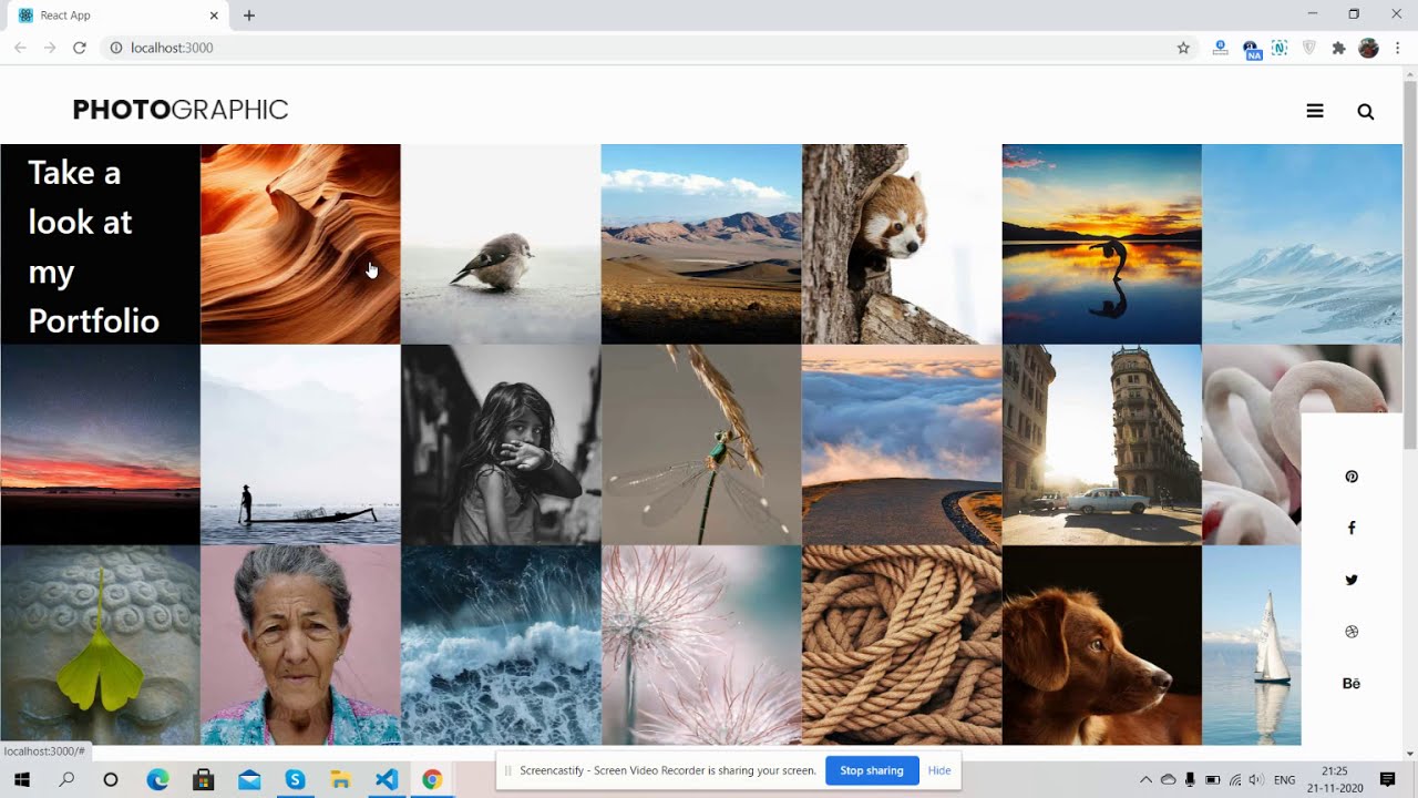 Reactjs PhotoGraphic Template Working Demo - YouTube