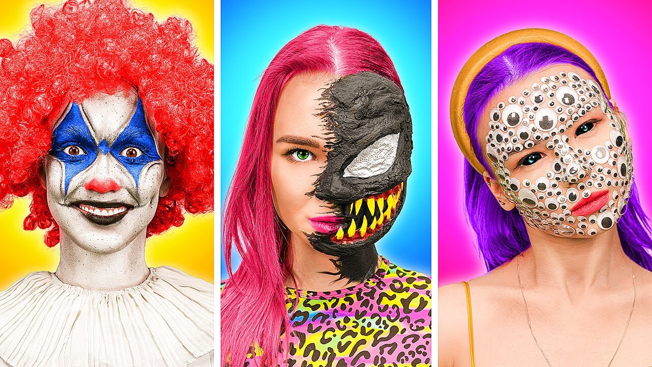 FUNNY MAKEUP IDEAS TO ALWAYS BE READY FOR THE PARTY | DIY Costume by ...