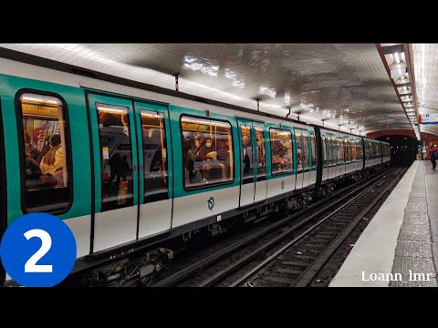 Paris Métro Ligne 2 mf01 à Père Lachaise - YouTube