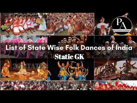 List Of State Wise Folk Dances Of India || Static GK || #staticgk # ...