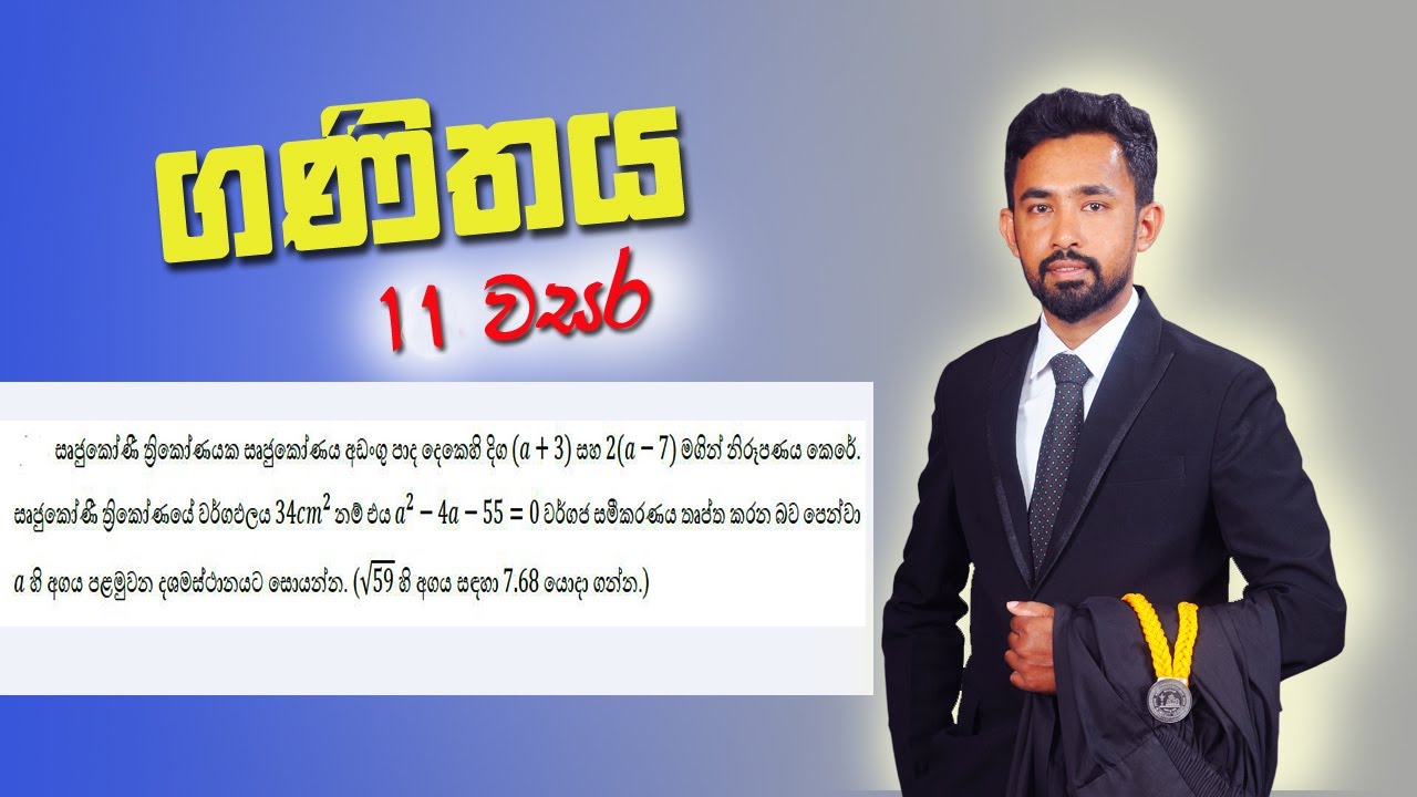 grade 11 maths | wargaja sameekarana grade 11|වර්ගඡ සමීකරණ | සමීකරණ ...