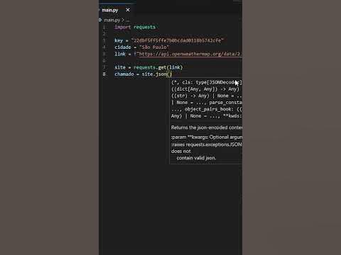 Previsão do tempo com Python. #python #short - YouTube