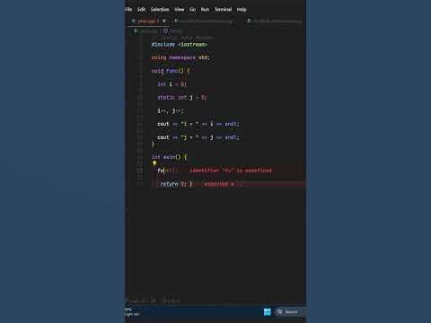 Static Data Member in C++ #coding #code #coder #computerscience #c++ #oop - YouTube
