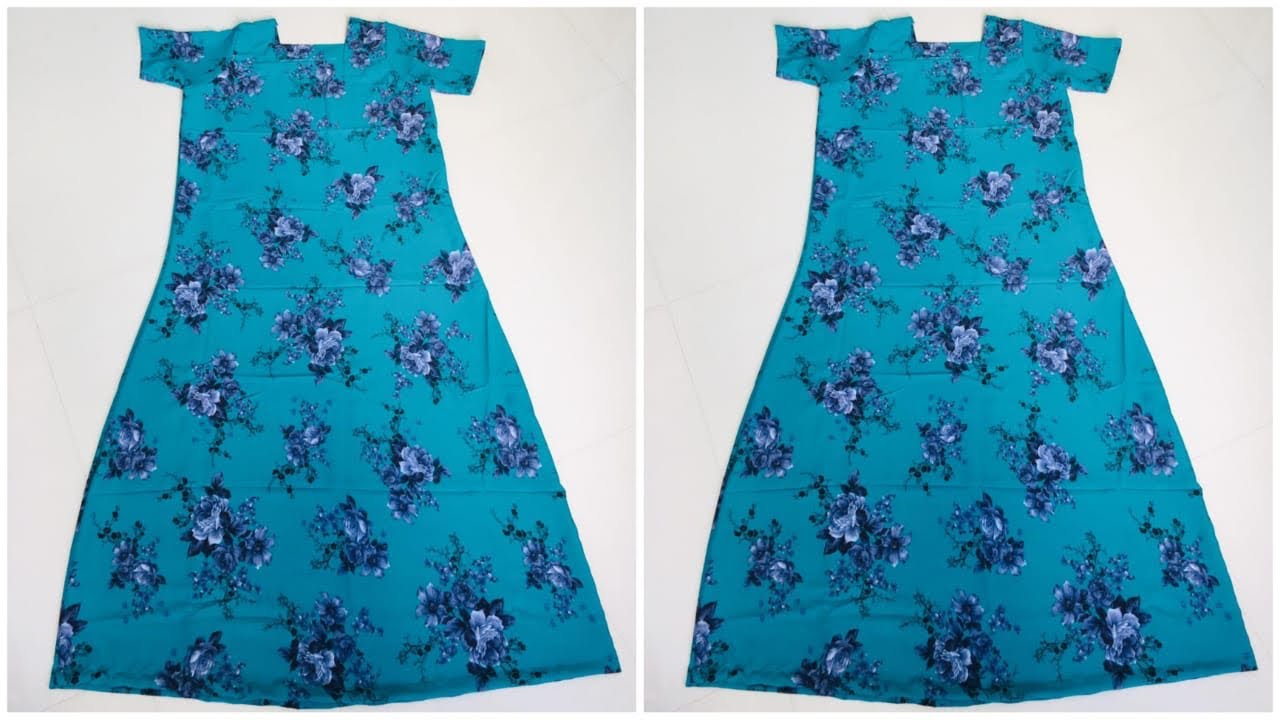 Simple Diy Nighty Dress Cutting and Stitching | Habi Tailor - YouTube