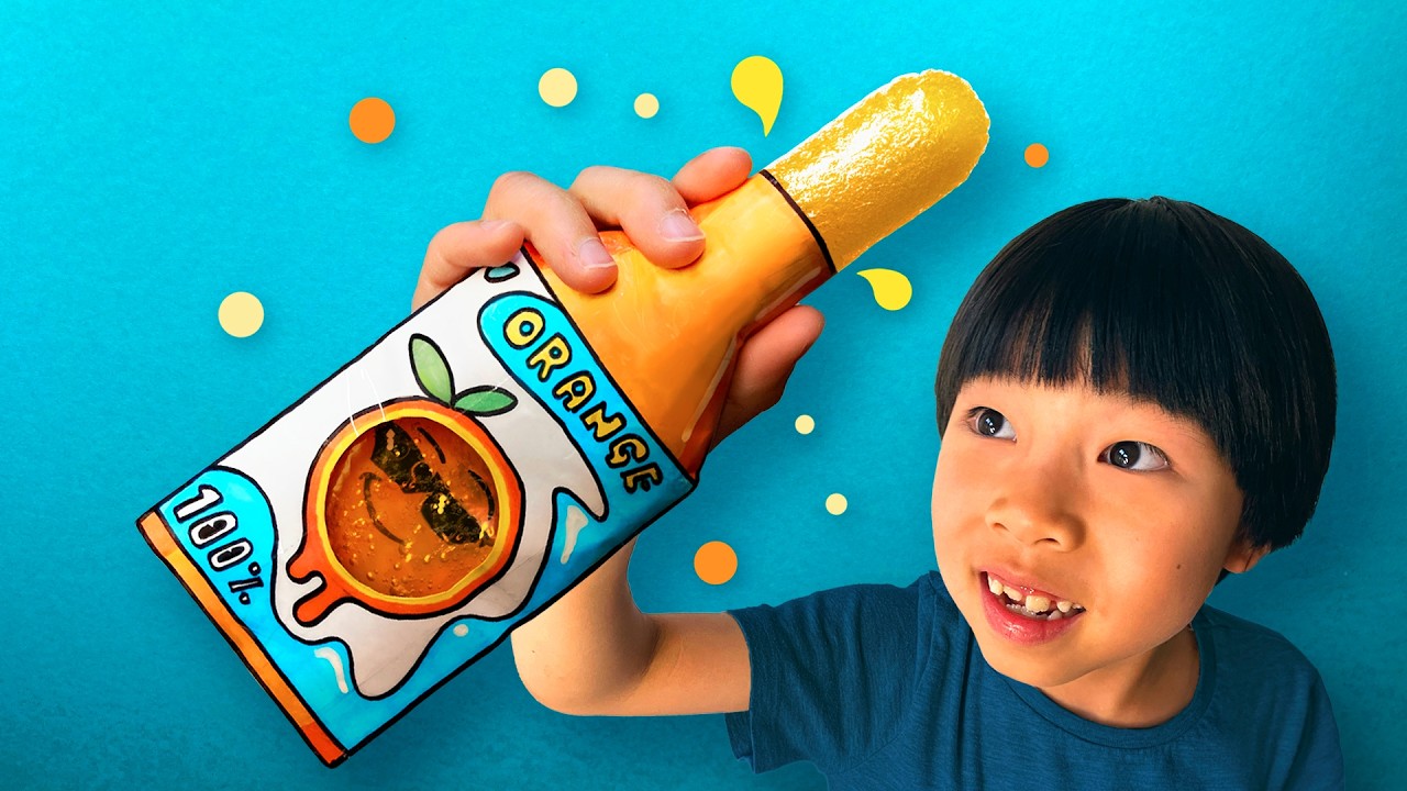 How to Make Squishy Orange Juice with Slime Surprise🤪 | Kids Craft ...