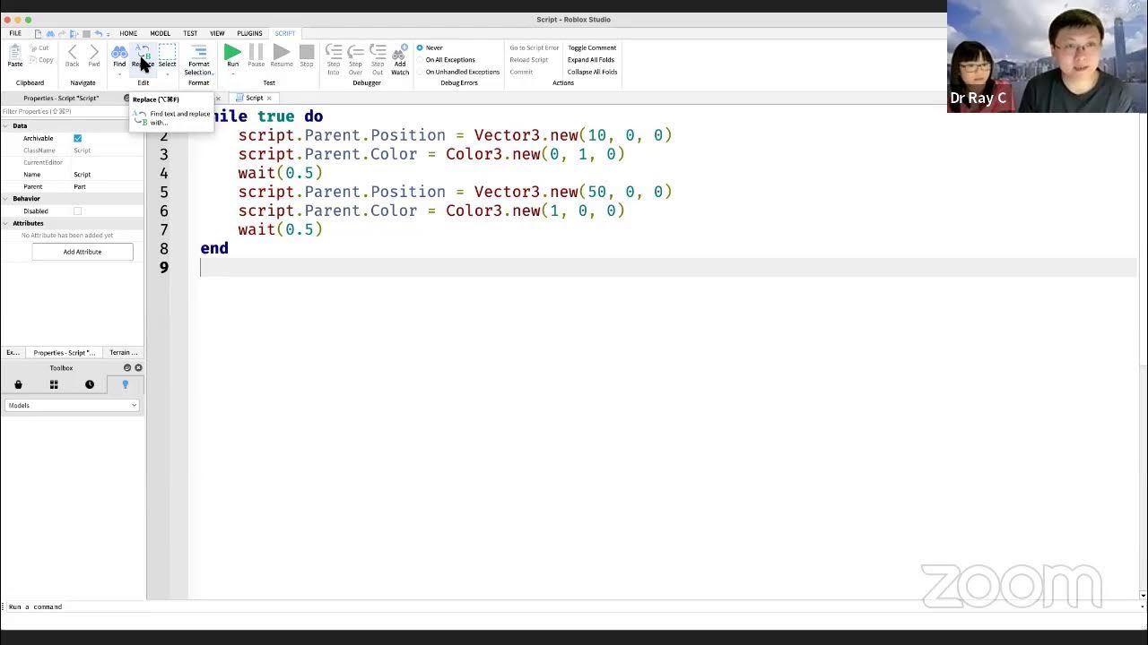 Roblox Studio Series for Beginner: Lesson 2 - First HelloWorld Program ...