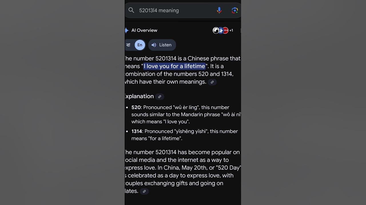 What is 5201314?|#love #shorts - YouTube