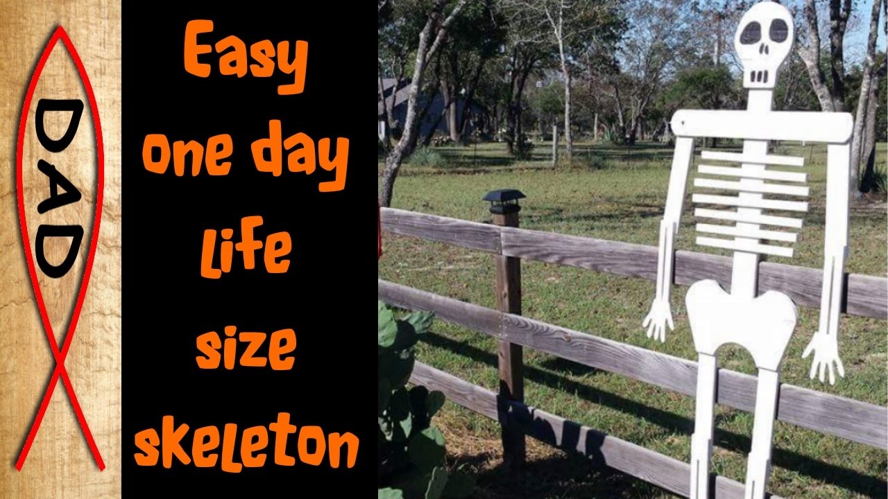 Life size Halloween Skeleton - one day project - YouTube