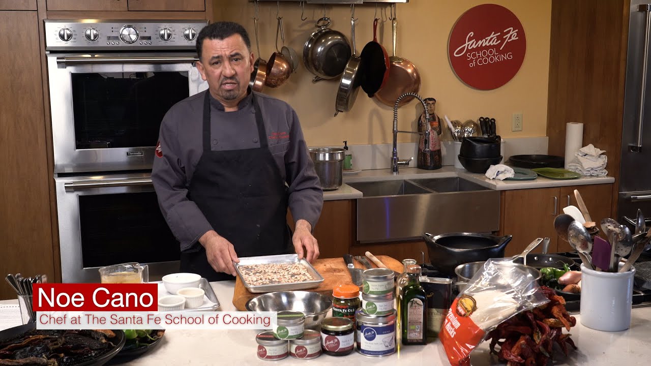Cooking Homemade Beans with Chef Noe Cano at The Santa Fe School of Cooking Virtual Classroom ...