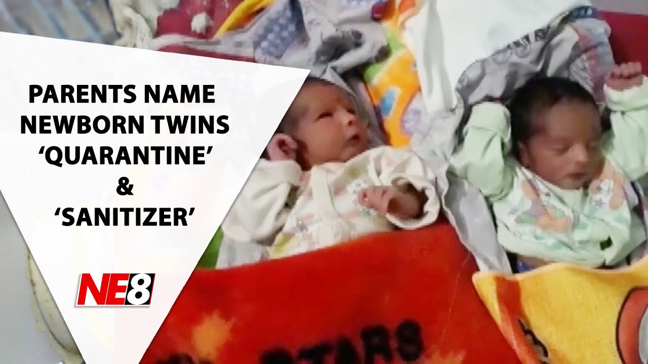Parents name newborn twins 'Quarantine' and 'Sanitizer' - YouTube