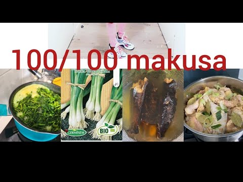 Préparer le Bitekuteku (ndunda)légumes verts avec moi, Poulet sauce ...