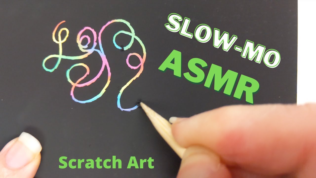 Scratchy Slow-Mo ASMR Scratch Art - No Talking - YouTube
