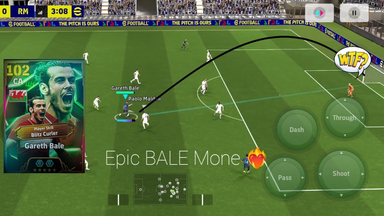 Epic Gareth Bale Blitz Curler Efootball2025.. Free epic - YouTube