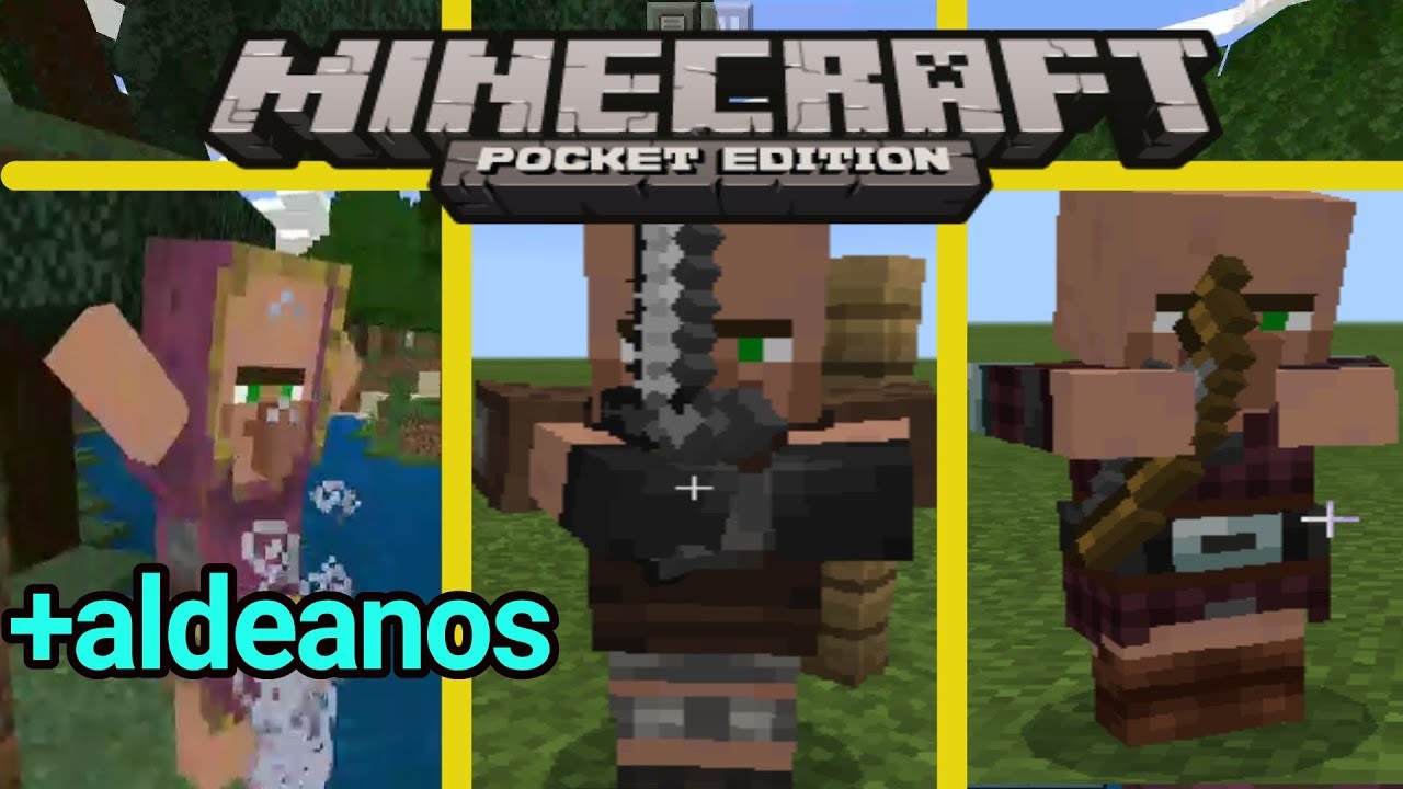 NUEVOS ALDEANOS PARA MINECRAFT PE 1.13.0.2 villager defenders ...