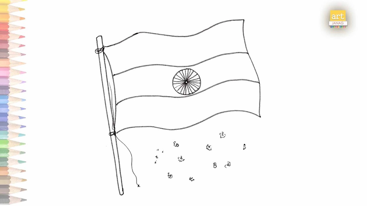 Indian flag drawing easy | How to draw Indian flag step by step ...