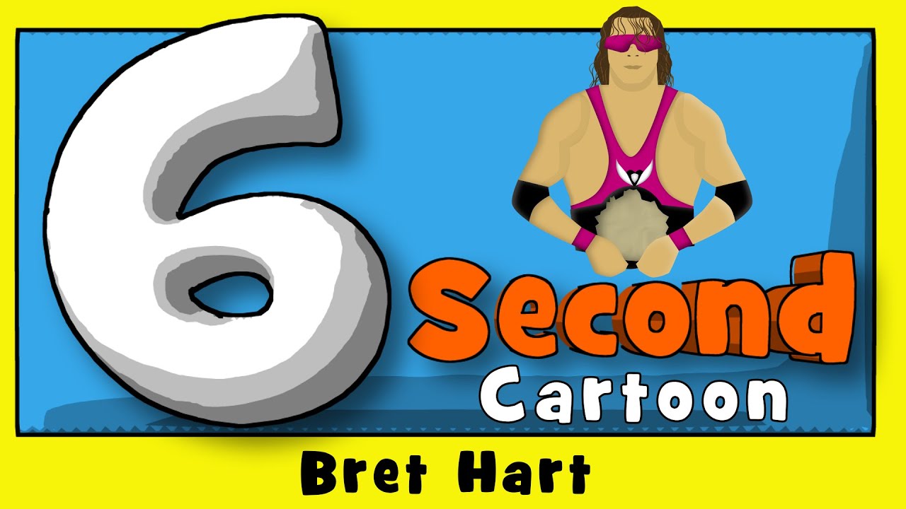 EP 18 - Bret "The Hit Man" Hart Cartoon - (6 Second Daily Cartoon ...