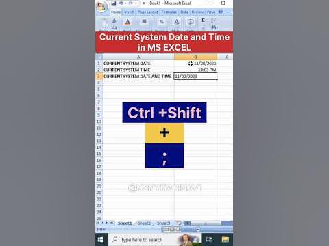 date and time shortcut keys in excel | ms excel shortcut | #shorts # ...