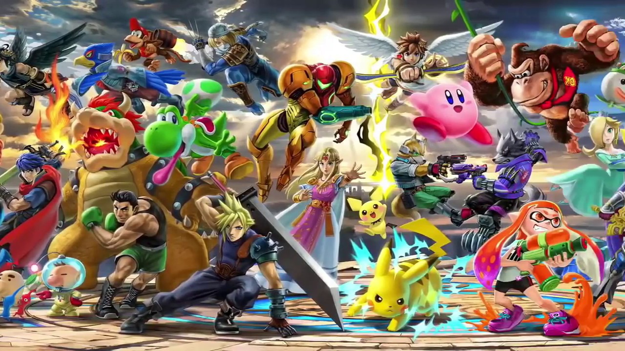 Super Smash Bros Ultimate Poster Completo Actual - YouTube