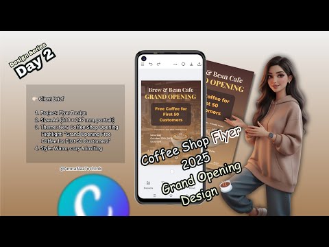 Coffee Shop Flyer Design 2025 | A4 Grand Opening Poster Tutorial | Flyer Design Crash Course 