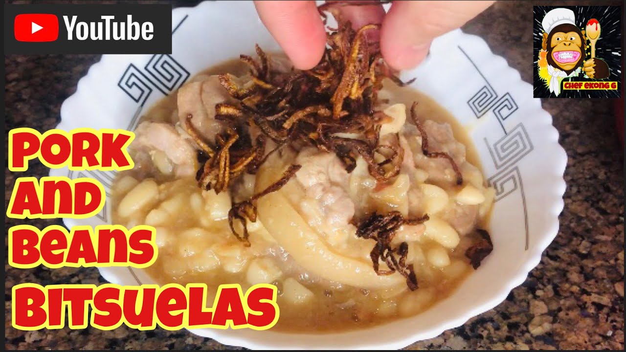 How to cook pork and beans | how to cook bitsuelas | how to make pork ...