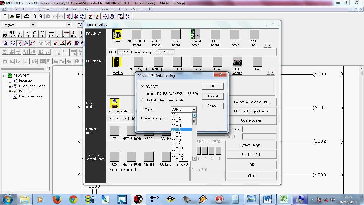 Belajar PLC Cara Download,Upload,Online Monitor dari PC ke PLC - YouTube